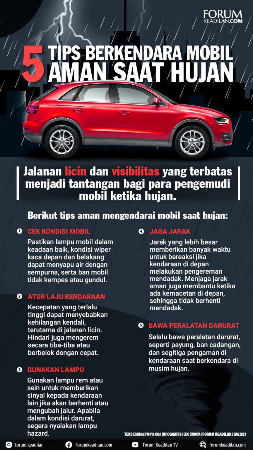 5 Tips Berkendara Mobil Aman Saat Hujan - Forum Keadilan